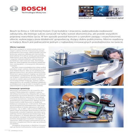Case study marki Bosch z Albumu Superbrands Polska 2006 | PDF