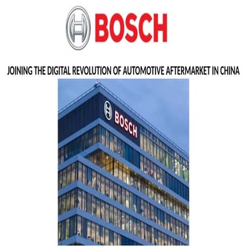 BOSCH ERP DIgital Transformation BOSCH ERP DIgital Transformation | PPTX