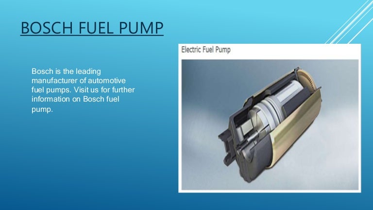 Bosch fuel pump