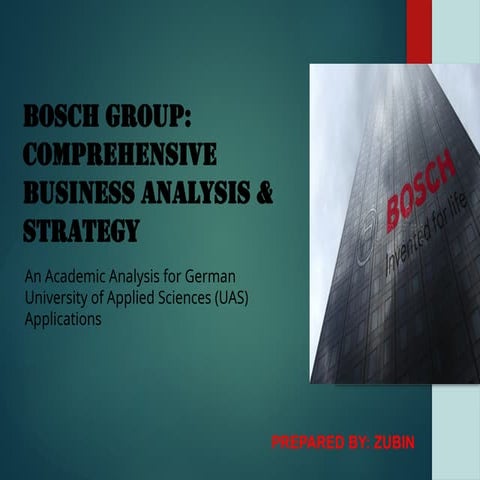 Bosch Group: Comprehensive Business Analysis & Strategic Outlook (2025 ...