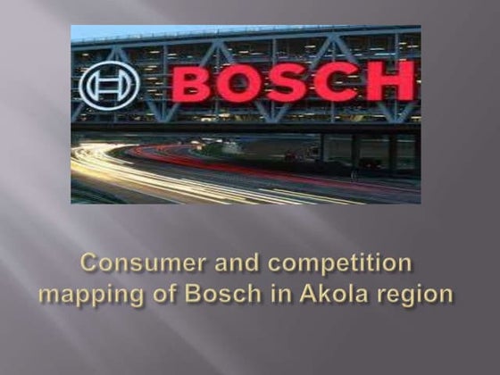 BOSCH | PPTX | Automotive Industry | Industries