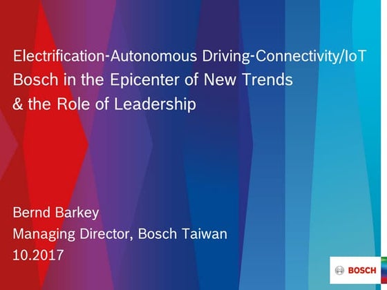 BOSCH | PPTX | Automotive Industry | Industries