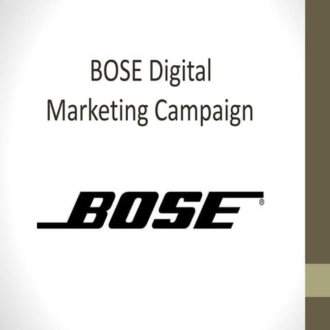 Bose digital marketing | PPTX
