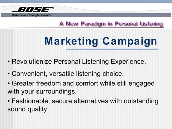Bose digital marketing | PPTX | Marketing and Advertising | Business