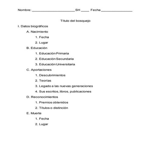 Bosquejo de una autobiografía | DOCX