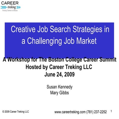 Creative Job Search Strategies in a Challenging Job Market | PPT