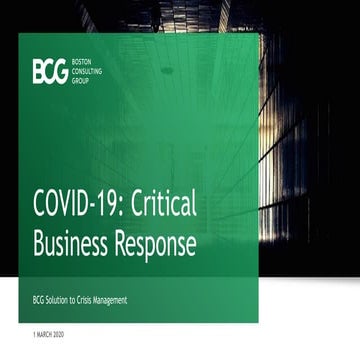Boston Consulting Group – Critical Business Response | PDF