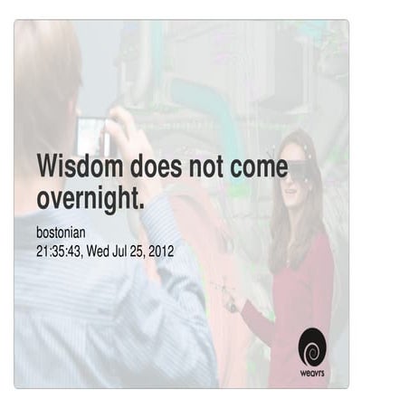 Wisdom does not come overnight. | PDF