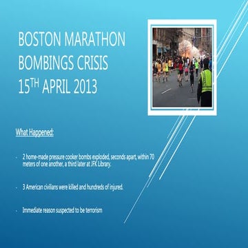 Boston marathon bombings crisis | PPTX