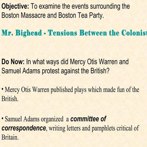 Boston massacre & Boston Tea Party | PPT