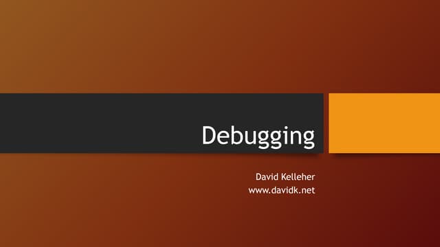 Debugging PHP Code | PPT Debugging PHP Code | PPT