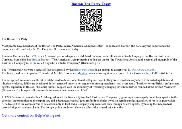 Boston tea party | PPTX