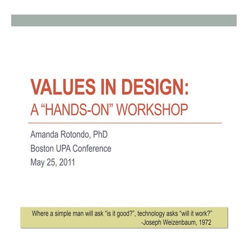 Values in Design | PDF