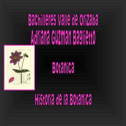 la botanica y su historia | PPT