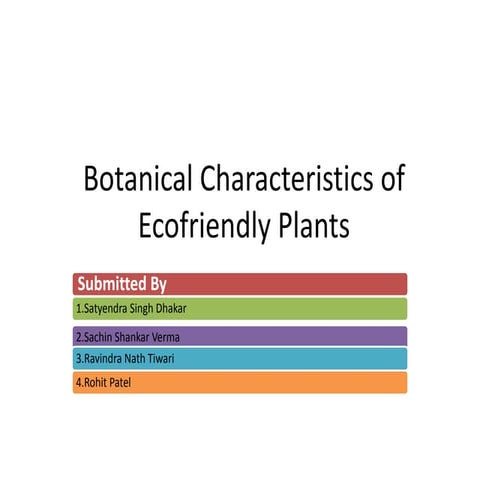 Botanical characteristics of avenue plants | PPTX