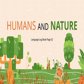 Humans - and Nature. English Presentation | PPTX