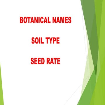 Botanical names And soil types of crops | PPTX