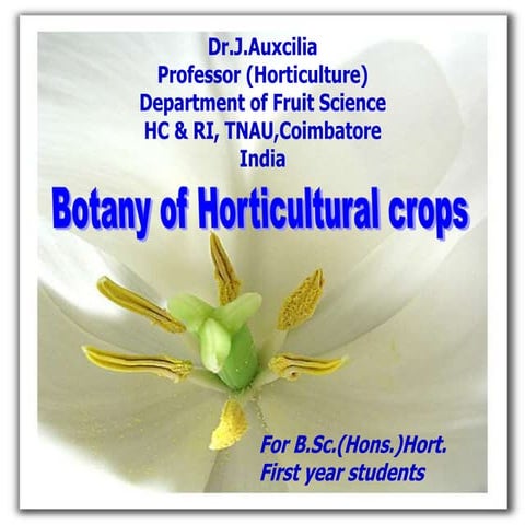 Botany hort. crops | PPT | Gardening | Home & Garden