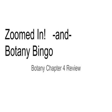 Middle/High School Botany Review Game to be enjoyed | PPT
