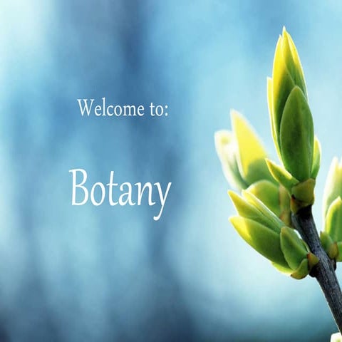 Welcome to Botany | PPT
