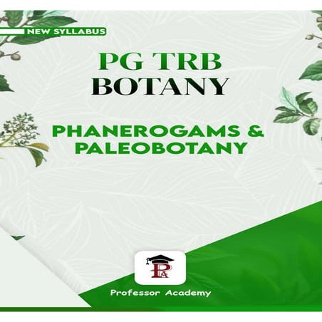 Preparing For PG TRB Exam- Download otany Sample Material .pdf