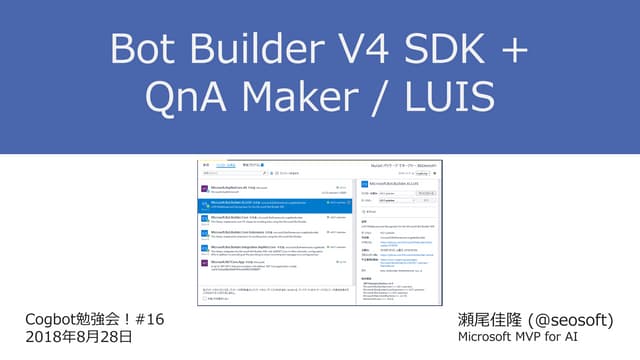 Bot Builder V4 Sdk Qna Maker Luis Ppt 5804