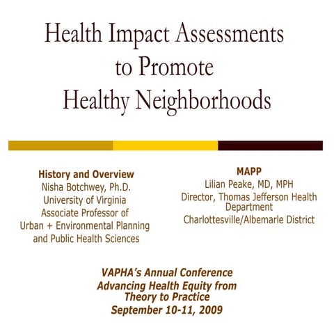 Health Impact Assessments | PPT