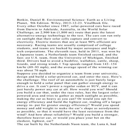 Botkin, Daniel B. Environmental Science Earth as a Living Planet,.docx