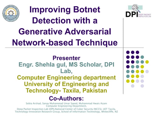 Botnet Detection Using Wgans For Security Ppt 3991