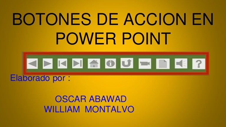 Botones de accion en power point