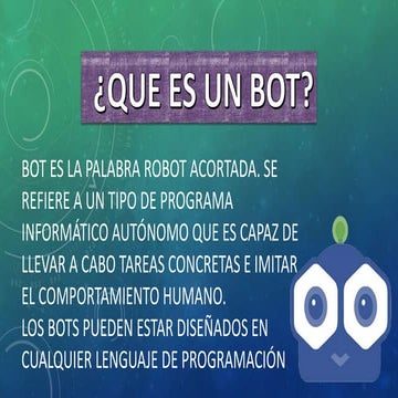 BOTS y CHATBOTS | PPTX