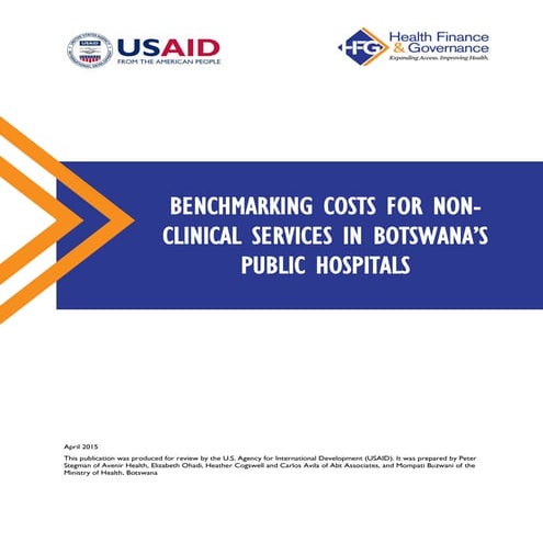 Benchmarking Costs for Non-Clinical Services in Botswana’s Public ...