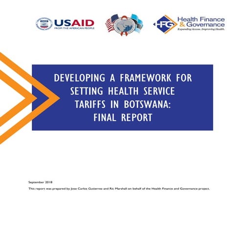 Developing a Framework for Setting Health Service Tariffs in Botswana ...