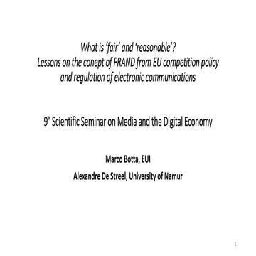 What is 'Fair' and 'Reasonable'? Lessons on the Concept of FRAND from ...