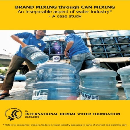 Bottled water canmixing case-study-ihwf india | PDF