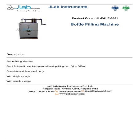 Bottle filling machine | PDF