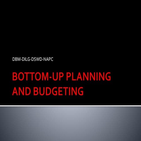Bottom up budgeting-by_kuki | PPTX