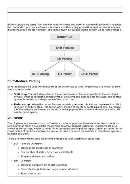 Bottom - Up Parsing | PPT