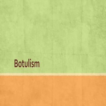 Botulism | PPT