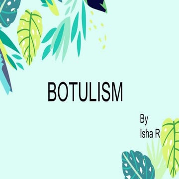 Botulism in Cattle | PPTX