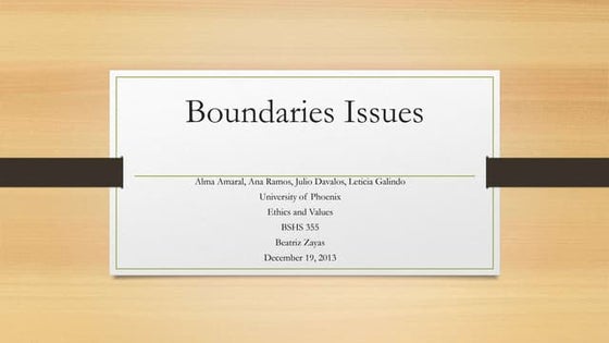 What Healthy Boundaries Cost | PPT