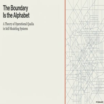 The Boundary Is the Alphabet. A Theory of Operational Qualia in Self ...