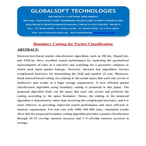 2014 IEEE JAVA NETWORKING PROJECT Boundary cutting for packet ...