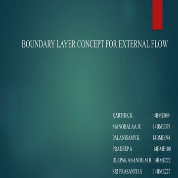 Boundary layer concept for external flow | PPTX