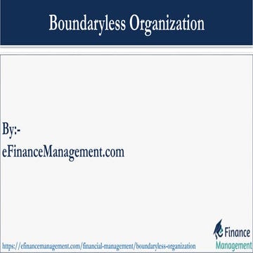 Boundaryless Organization | PPTX