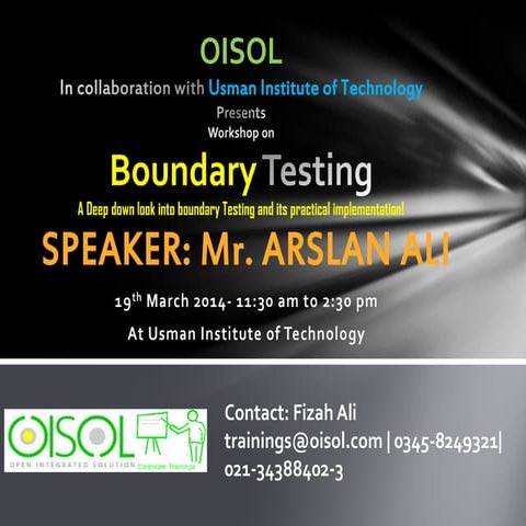 Boundary Testing Ppt