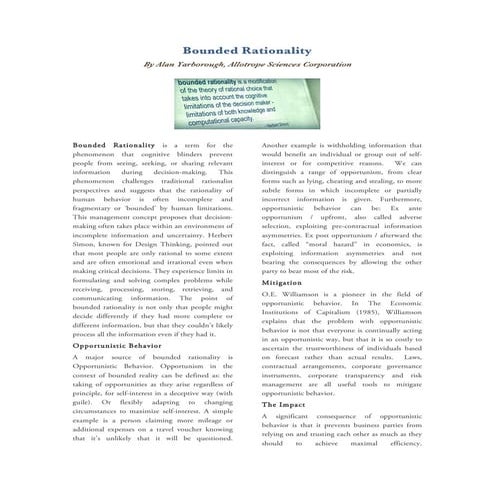 Bounded Rationality | PDF