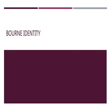 Bourne identity | PPTX