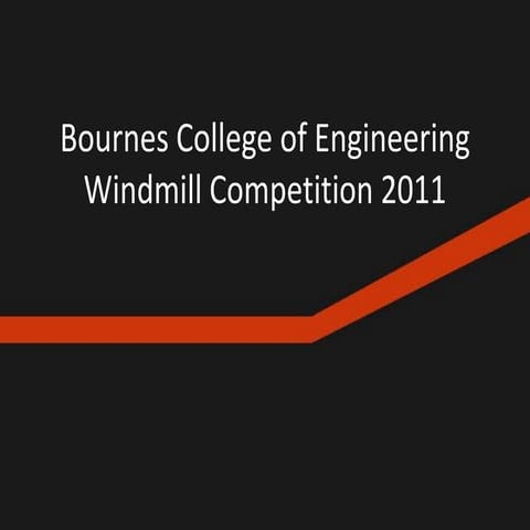 Wind Turbine Competition 2011 | PPTX