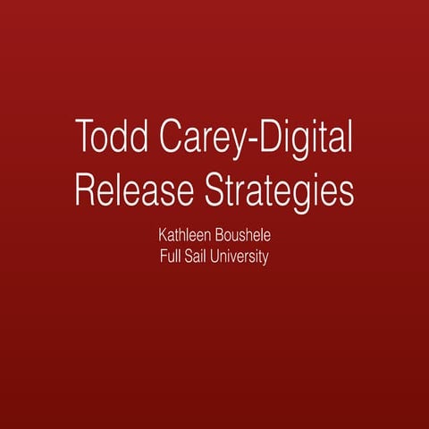 Digital Release Strategy | PPT